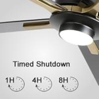China White DC Motor Quiet Blade Ceiling Fan Light 72 Inches With 3 Color Changing Speeds for sale