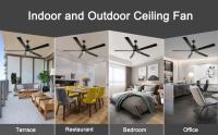 China White DC Motor Quiet Blade Ceiling Fan Light 72 Inches With 3 Color Changing Speeds for sale