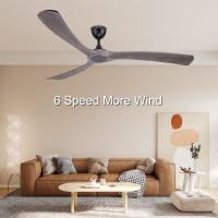 China Quiet Energy Saving 6 Speed Smart Ceiling Fan with Light Controlled by Alexa for sale