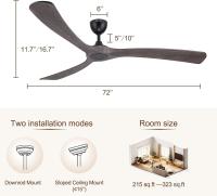 China Quiet Energy Saving 6 Speed Smart Ceiling Fan with Light Controlled by Alexa for sale