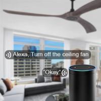 China Quiet Energy Saving 6 Speed Smart Ceiling Fan with Light Controlled by Alexa for sale