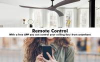 China Quiet Energy Saving 6 Speed Smart Ceiling Fan with Light Controlled by Alexa for sale