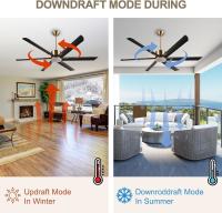 China 72 Inch Modern Smart Ceiling Fan with Light in White ABS for sale