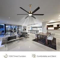 China 72 Inch Modern Smart Ceiling Fan with Light in White ABS for sale