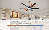 China 72 Inch Modern Smart Ceiling Fan with Light in White ABS for sale