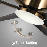 China 72 Inch Modern Smart Ceiling Fan with Light in White ABS for sale
