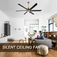 China 72 Inch Modern Smart Ceiling Fan with Light in White ABS for sale