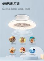 China 3-Speed Smart White Black Gold ABS Ceiling Fan with Illuminations for sale