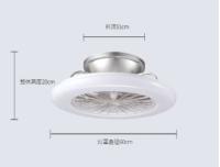 China 3-Speed Smart White Black Gold ABS Ceiling Fan with Illuminations for sale