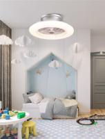 China 3-Speed Smart White Black Gold ABS Ceiling Fan with Illuminations for sale