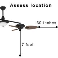 China Modern 86 Inch Smart Ceiling Fan with Light Kit and 3-Speed DC Motor for sale