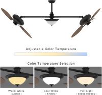 China Modern 86 Inch Smart Ceiling Fan with Light Kit and 3-Speed DC Motor for sale