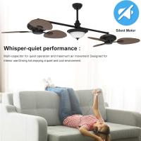 China Modern 86 Inch Smart Ceiling Fan with Light Kit and 3-Speed DC Motor for sale