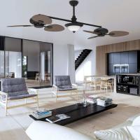 China Modern 86 Inch Smart Ceiling Fan with Light Kit and 3-Speed DC Motor for sale