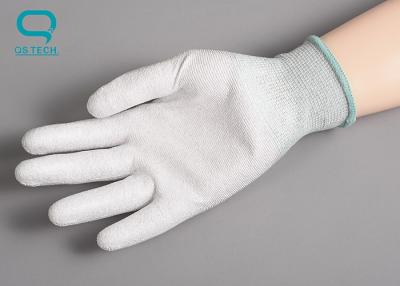 China Clean Room ESD Palm Fix Carbon Fiber Gloves Anti Static for sale