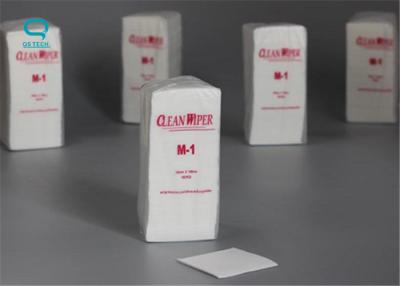 China White 4 Folded Lint Free Cleanroom Wipes 100% Wood Fiber for sale