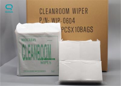 China Dry Polyester Knit Non Sterile Clean Room Wipes For Industrial Wiping for sale