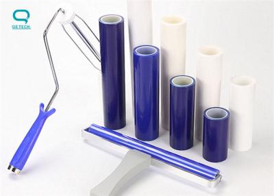China Silicon Cleanroom Sticky Roller To Remove Dust With Plastic Handle for sale
