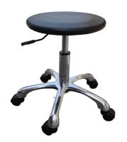 China Black  PU Leather Lab Chairs With Wheels 400 - 600mm Adjustable Height for sale