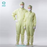 China Yellow Anti Static ESD Coat Polyester Filament With Conductive Fiber for sale