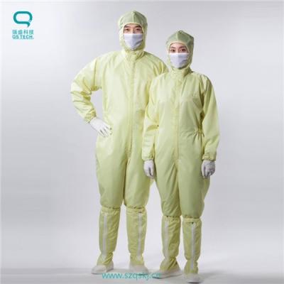 China Yellow Anti Static ESD Coat Polyester Filament With Conductive Fiber for sale