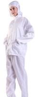 China ESD Clean Room Clothing Hooded Coverall White Size S - 3XL for sale