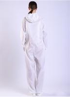 China 0.5 strip White Cleanroom Coverall Anti Static Work wear Clothing for sale