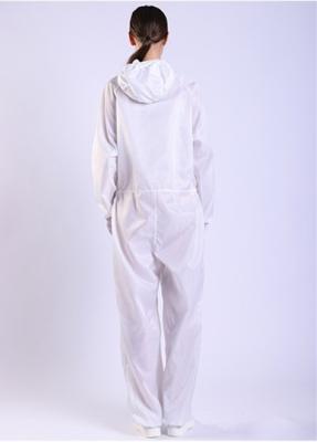 China 0.5 strip White Cleanroom Coverall Anti Static Work wear Clothing for sale