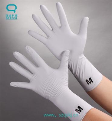 China Disposable Clean Room Nitrile Gloves Class 100  9'' / 12'' S / M / L 4.5g - 7.5g for sale