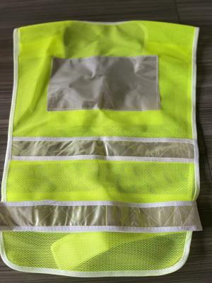 China Heavy Duty Lime Color Reflective Anti Static Safety Vest With Zipper Closure for sale