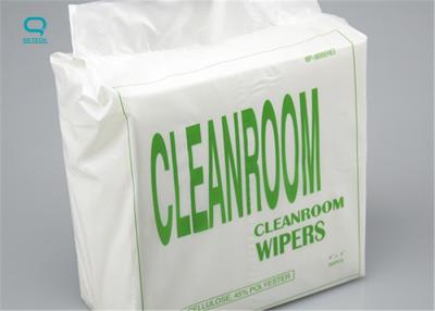 China Sterile Cleanroom Microfiber Wipes Binder Free High Absorbency for sale
