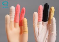 China ISO9001 Certificated Rubber Finger Cots , ESD Finger Cots 0.09mm Thickness for sale