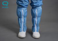 China ESD 5mm Mesh Stripe Cleanroom Boots Anti Static Dust Free for sale