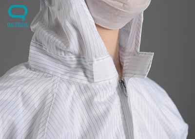 China ESD Clean Room Clothing Hooded Coverall White Size S - 3XL for sale