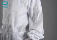 China Industrial Cleanroom ESD Smock For Static Contamination Control Size M - 4XL for sale