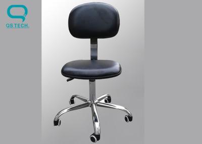 China Permanent Anti Static Black Cleanroom ESD Chairs Tilt Lock Controling for sale