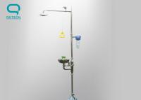 China Stainless Steel Lab Eye Wash Station With Shower Valve Customized Sizes for sale