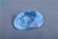 China Washable 0.5cm Strip Anti Static Hat Unisex Clean Room Cap for sale