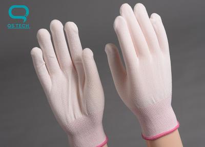 China Pu Coated Antistatic Cleanroom Gloves S/M/L Size 13 Needles Knit Type for sale
