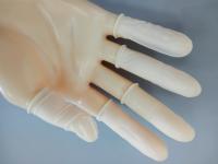 China ESD Finger Cots Anti Static Powder Free Latex White Cleanroom Fingertip Discharge for sale