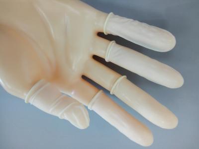 China ESD Finger Cots Anti Static Powder Free Latex White Cleanroom Fingertip Discharge for sale