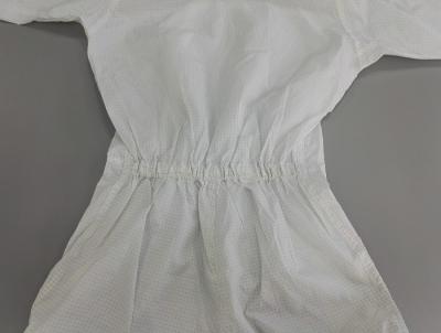 China Polyester Lightweight ESD Cleanroom Coverall  Long Sleeve White Size S - 5XL for sale