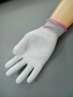 China ESD PU Palm Coated 24cm Cleanroom Gloves Anti Static Skid for sale