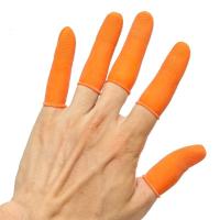 China Cleanroom Rubber Finger Stall Static Dissipative Yellow for Electronic Manufacturing for sale