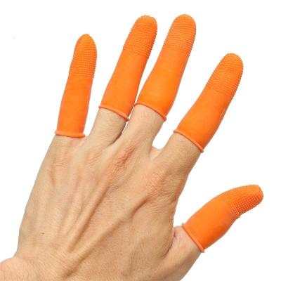 China Cleanroom Rubber Finger Stall Static Dissipative Yellow for Electronic Manufacturing for sale