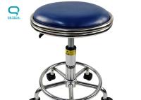 China Plastic Five Star Feet Clean Room Blue 430x400mm ESD Lab Stool Chair for sale
