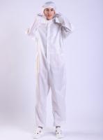 China Disposable Cleanroom Coverall Anti Static Workwear Clothing Polypropylene with Zipper for sale