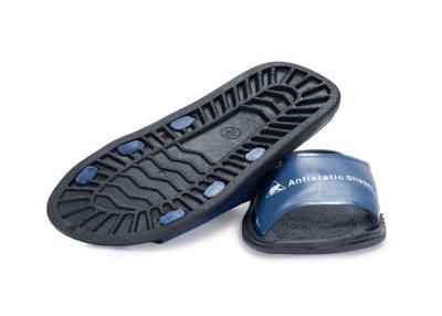 China Anti Static Dust Proof Anti Slip Slipper Blue Black Cleanroom ESD SPU for sale