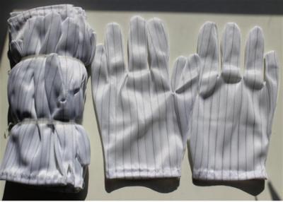 China Clean Room 0.5cm Stripe ESD Safe Gloves Anti Static Gloves For Electronics for sale