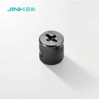 China High Precision Minifix Cam Lock Wall Unit Integration Black Nickel Plated For Kd Furniture for sale